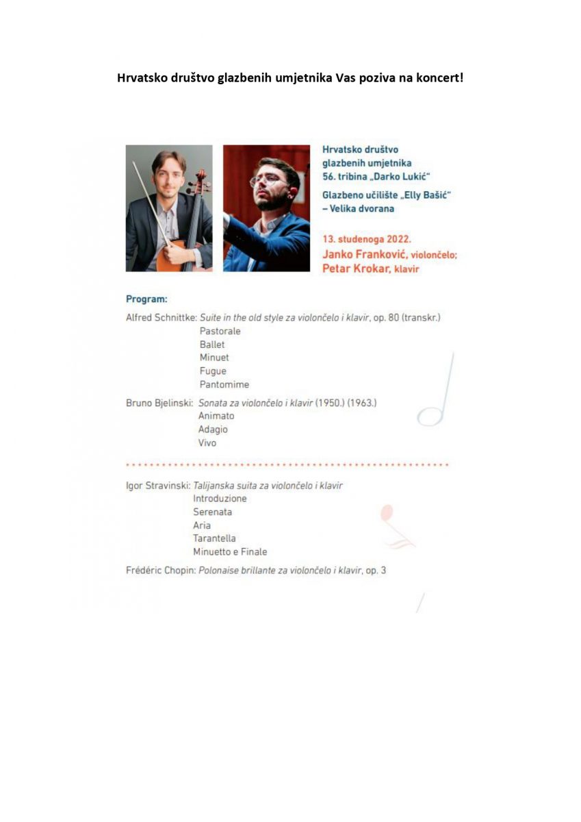 56. tribina "Darko Lukić" - 13.11.2022.-Janko Franković; Petar Krokar ...