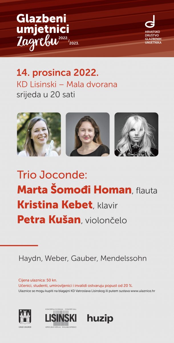 Glazbeni umjetnici Zagrebu - Trio Joconde - HDGU